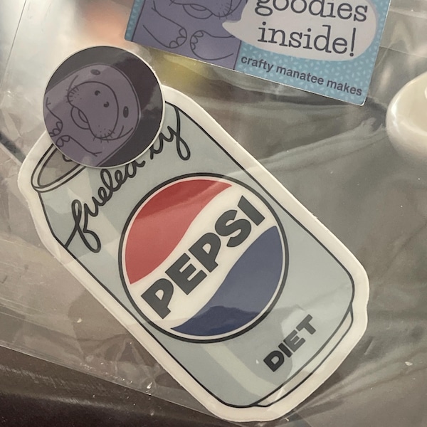 Fueled by Diet Pepsi Sticker | Waterproof Vinyl Sticker | Soda Sticker ...