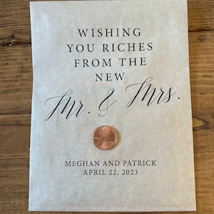 Wishing You Riches From the New Mr and Mrs Favor Bags Scratch Ticket ...