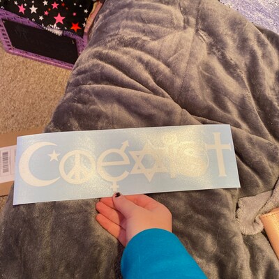 Coexist Vinyl Decal Car Window, Mirror, Bumper, Laptop, Cornhole ...