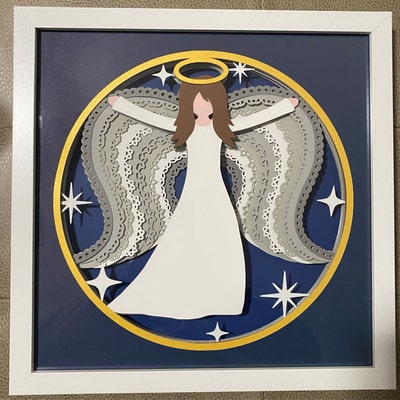 Angel Shadow Box Svg, Angel Shadow Box, Angel Svg, 3d Angel Svg, 3d Svg ...
