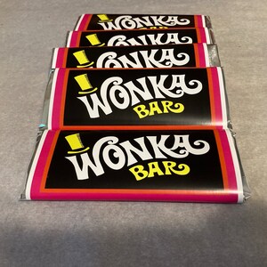 Willy Wonka Chocolate Bar Stickers for Party Cups 9 per Set - Etsy