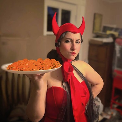 Devil Hood Red Devil Hood Vintage Devil Hood Devil Bonnet - Etsy