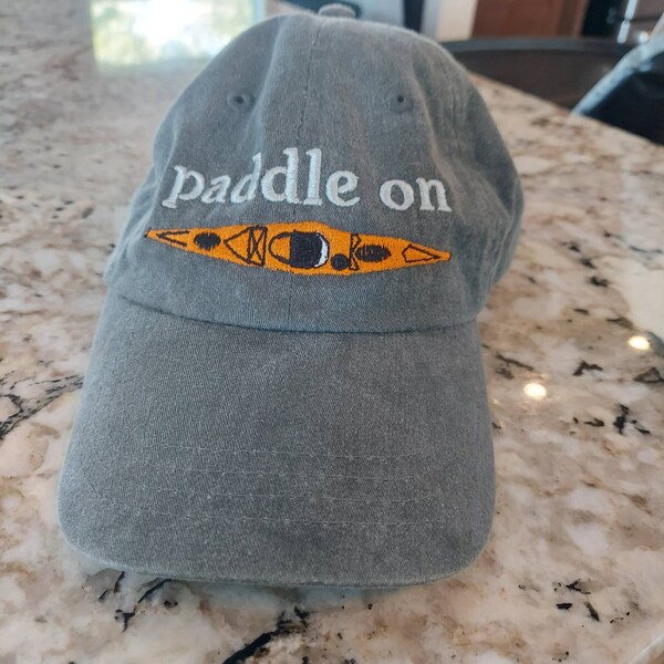 Kayak Hat, Paddle on Hat, Adventure Awaits, Kayaker Gift, Adjustable ...