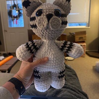 Cat Crochet Pattern With Bow Tie Beginner Friendly Low Sew Amigurumi ...