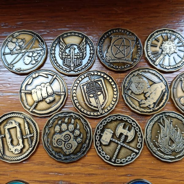 Engraved RPG Character Token Set: All 12 Class Coins - Etsy