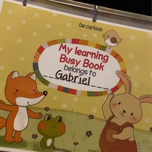Preschool Learning Binder Toddler Busy Book Printable Quiet Book for ...