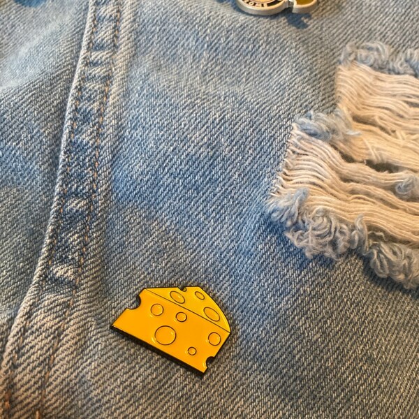 Cheese Enamel Pin for Fitted Hats, Pin for Bag, Pin for Backpack, Lapel ...