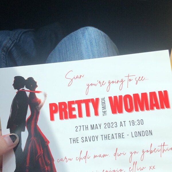 Pretty Woman Reveal Card, Pretty Woman Musical Reveal, Pretty Woman the ...