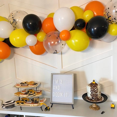 Construction Balloon Garland Kit, DIY Balloon Garland, Dump Truck ...