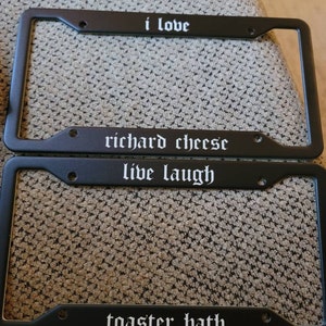 Custom Goth Text License Plate Personalized Car Accessories Goth Decor ...