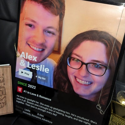 Custom Couples Netflix Movie Poster, Framed Wall Art for Lovers ...