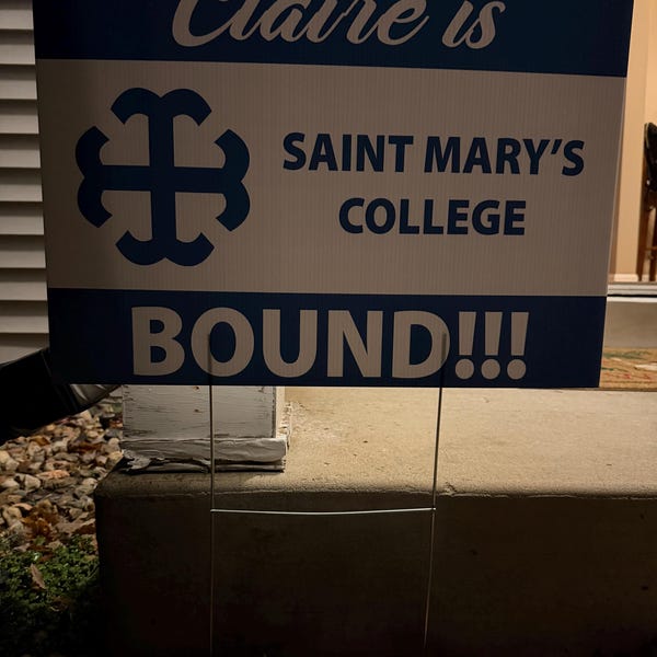 Personalized College Bound Yard Sign, College Logo Sign, Custom ...
