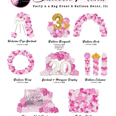 BALLOON ORDER FORM Template Bundle, Balloon Invoice, Event Decor ...