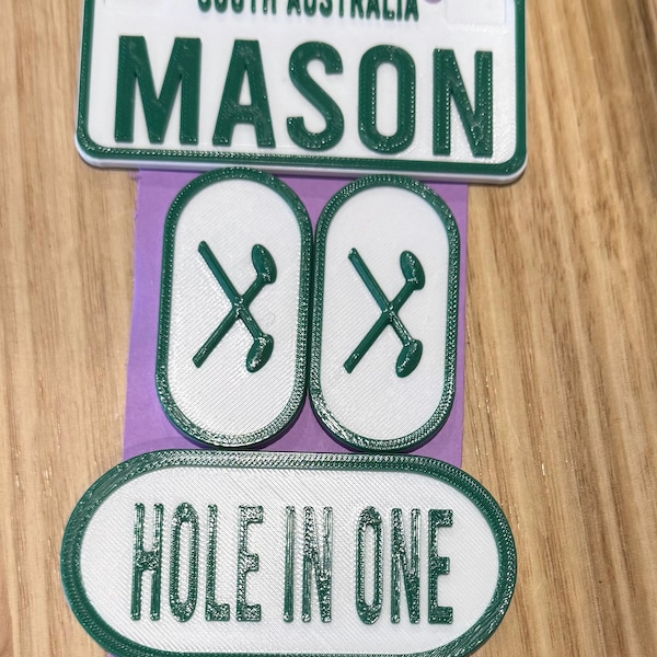 Personalized Mini License Plate Set for Cozy Coupe: 3D Printed Ride-on ...