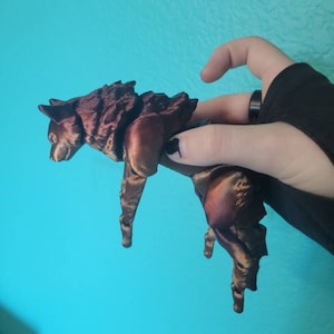Articulated 3D Printed Wolf, Flexi Animal, Fidget Toy - Etsy