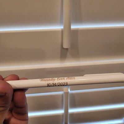 Custom Personalized Clear Stick Pens With Matching Trim & Imprint ...