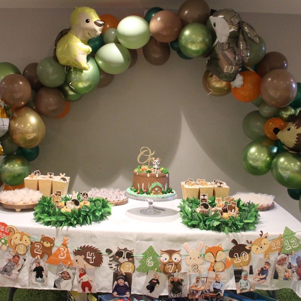 Woodland Balloon Arch, Green Balloon Arch, Woodland Balloon Arch ...