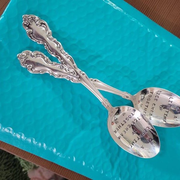 Anniversary Gift | to A Lifetime of Ice Cream Together Spoon Set | Gift ...