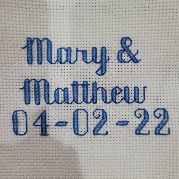 Alphabet Cross Stitch Pattern PDF, Modern Cursive Lettering, Full ...