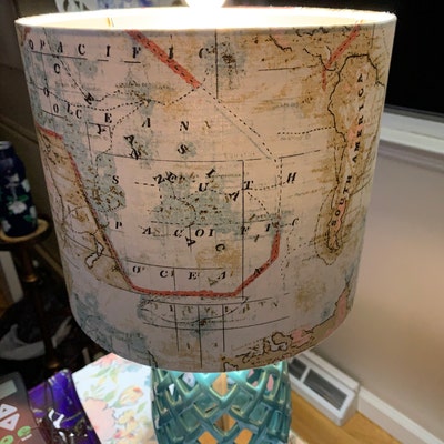 Antique World Map Handmade Lampshade - Etsy