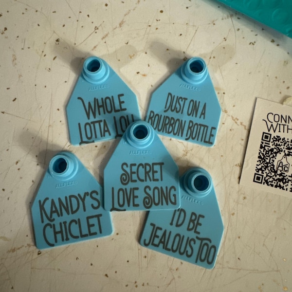 Custom Engraved Livestock Ear Tag - Laser Engraved Goat Pig Sheep Ear ...