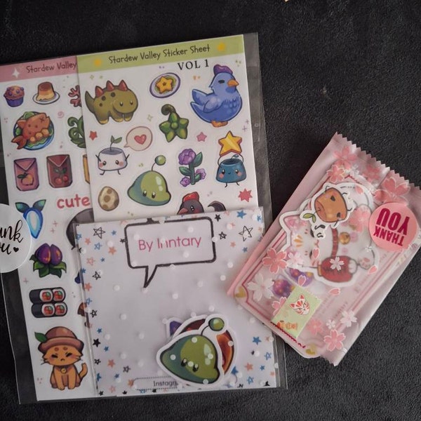 Stardew Valley Sticker Sheet | Animal Sticker Sheet, Junimo, Slime ...