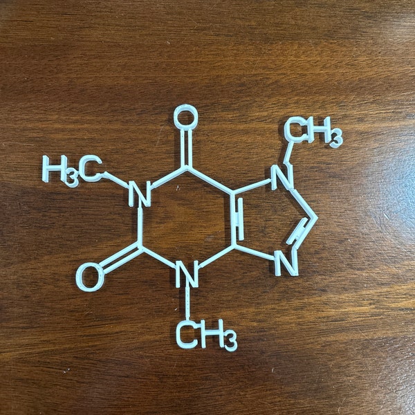 Caffeine Molecule Wall Decor | Caffeine Molecule Wall Art | Coffee ...