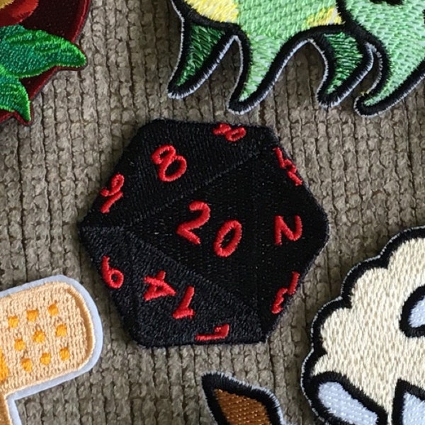 D-20 D&D Patch, Any Color Combo! Custom Made! F16 - Etsy