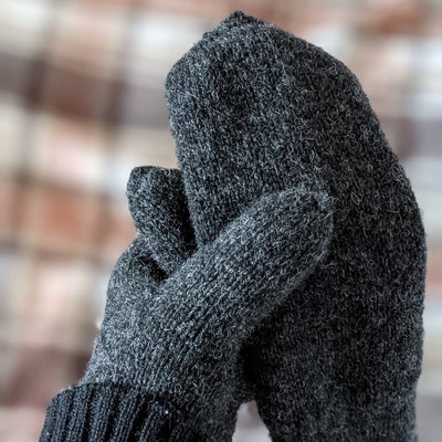 Knit Wool Mittens, Soft Lamb Wool With Wool Lining Inside, Keeps Your ...