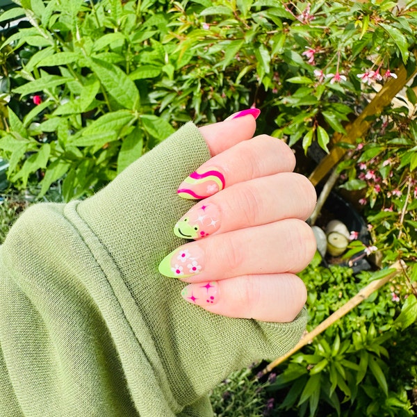 Blood Splattered French Manicure Press on Nails Gothic Press on Nails ...