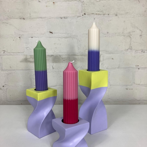 Funky Rainbow Candles | Soy Wax Candles | Home Decor | Shaped Candle ...