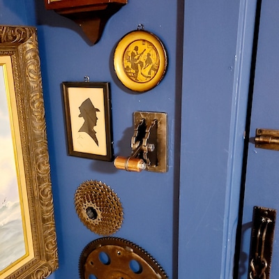 Steampunk Industrial Light Switch Cover With Lever and Copper Handle ...