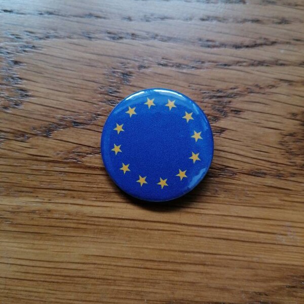 EU Flag Pin Button Badge, European Union Flag Badge, EU Stars, Pro ...