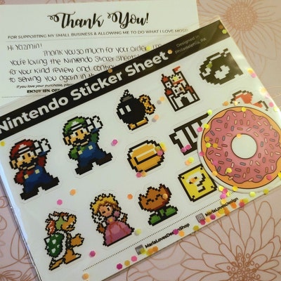 Nintendo Star Vinyl Die-cut Sticker Retro Video Game Stickers - Etsy