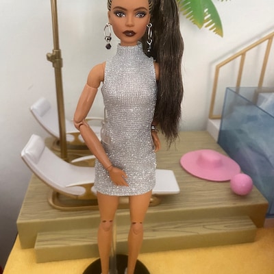 Halter Neck Dolls Prom Dress. 12inch Doll Dress Wedding Dress - Etsy