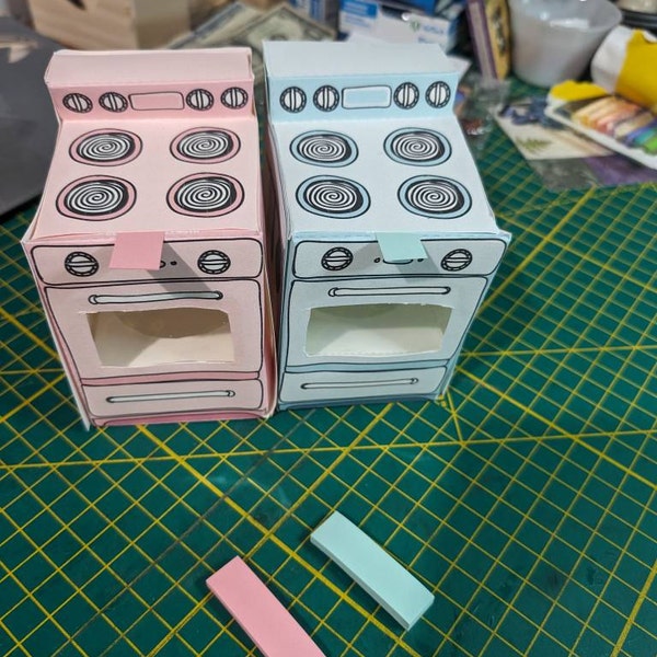 Retro Oven - Cupcake Box, Cookie, Candy, Treat and Party Favor Box ...