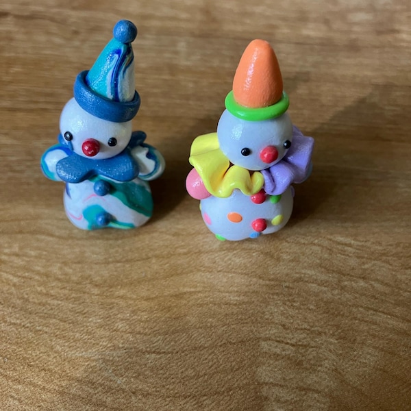 Mini Clown Handmade Figurine - Etsy