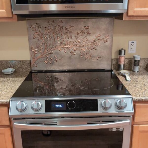 Tree of Wisdom Copper Mural for Kitchen Backsplash, Indoor & Outdoor ...
