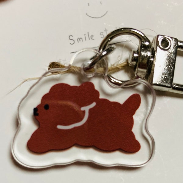 Rice Cake Puppy in Spring Card Holder Cute Acrylic Card Holder, Kawaii ...