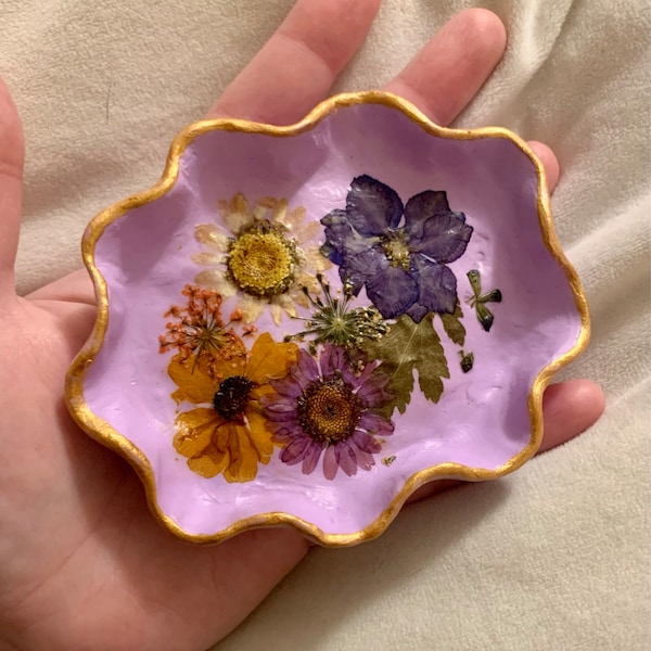 DIY Pressed Flower Clay Ring Dish Craft Kit - Etsy