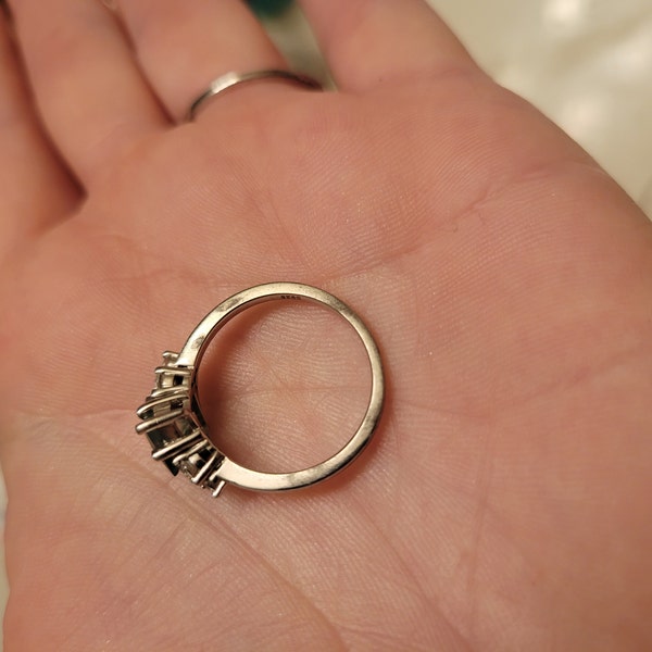 Retro Princess Moss Agate Ring,vintage Sterling Silver Ring Set,unique ...