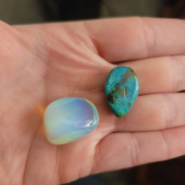 OPALITE Tumbled Stone, Man Made Opal Glass Crystal 1 Large #OP01 - Etsy