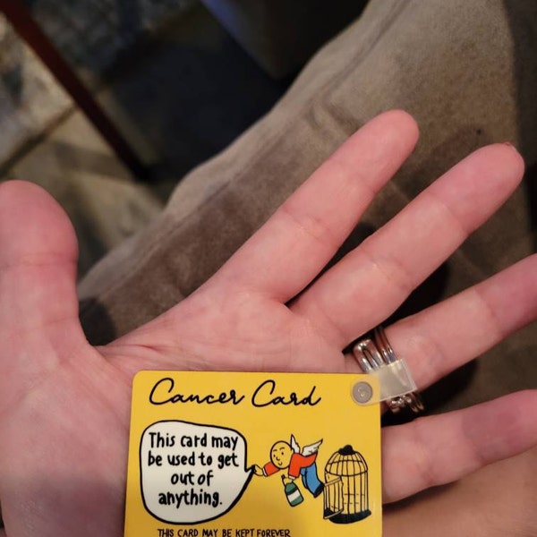 The Cancer Card Keychain - Funny Cancer Gift - Funny Cancer Keychain ...
