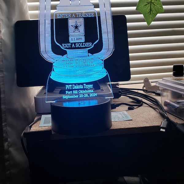 ARMY Forge Lantern Style LED Acrylic Personalized Light - Etsy