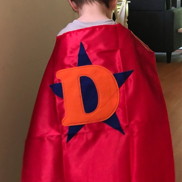 SUPERHERO POWER CAPES, Single-sided With Emblem and Initial - Etsy