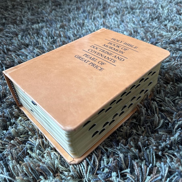 Handcrafted Leather LDS Quad: Book of Mormon, Triple Combination Holy ...