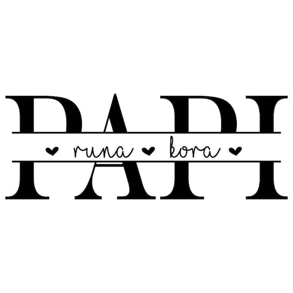 DAD Split Monogram svg, Daddy svg, Pop svg, Papa svg, Papi svg, Papa ...