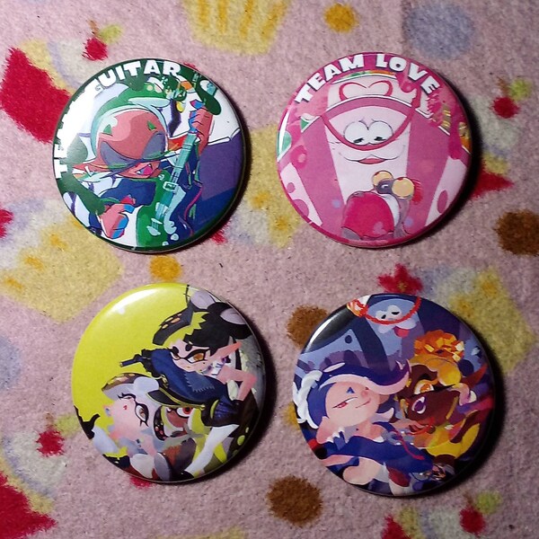 Splatoon Pin Buttons 2.25" - Etsy