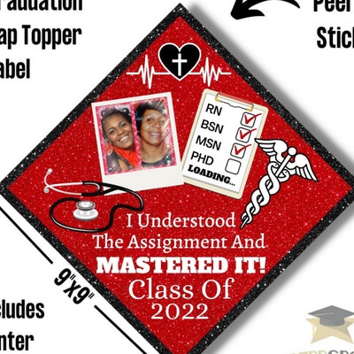 Graduation Cap Topper/classy Graduate/ Red Glitter/ Black Girl Magic - Etsy