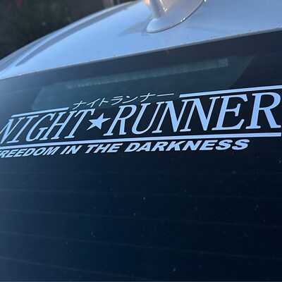 Night Runner Decal Sticker Freedom in the Darkness windshield, Windows ...